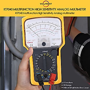 Analog Multimeter, KT7040 AC/DC Analog Multimeter High Accuracy Analog Multimeter Voltage Current Pointer Multimeter Tester, Analog Pointer Multimeter