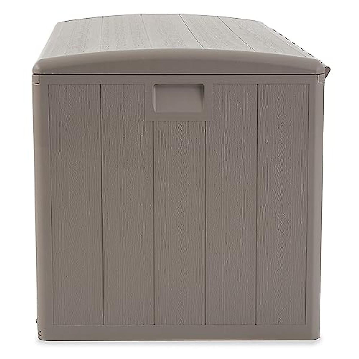 Plastic Development Group 130 Gallon Multipurpose Outdoor Backyard Patio Storage Deck Box Container with Soft Close Lid, Gray