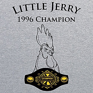 UGP Campus Apparel Little Jerry - Funny Chicken Rooster Champion TV Show T Shirt - X-Large - Sport Grey