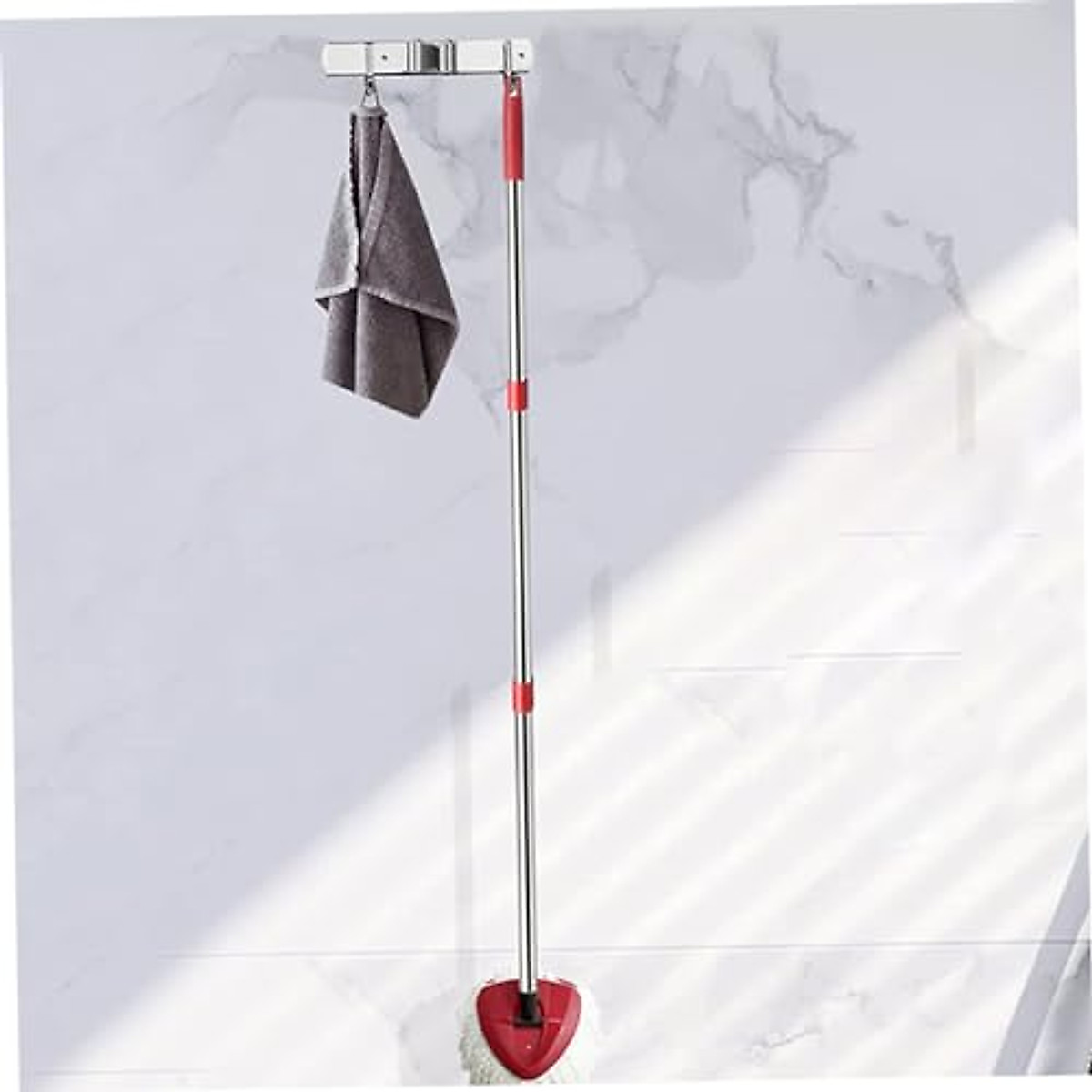 OUNONA 1 Set Mop Replacement Handle Mop Accessories Triangle Mop Handle Spins Mop Stick Rotating Mop Handle Commercial Mop Handle Mop Stick Replacement Spins Mop Rod Stainless Steel