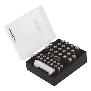 ANSMANN Premium Battery Box for up to 24x AA, 16x AAA and 4X 9V PP3 Block-Style Batteries or Rechargeable Batteries/Storage Box for Protection and Transportation