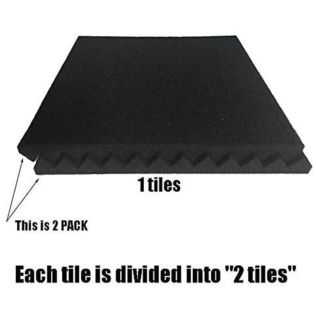 48 Pack 12 "X 12 "X1" Acoustic Panels Studio Soundproofing Foam Wedge Tiles, (24BLUE+24BLACK)