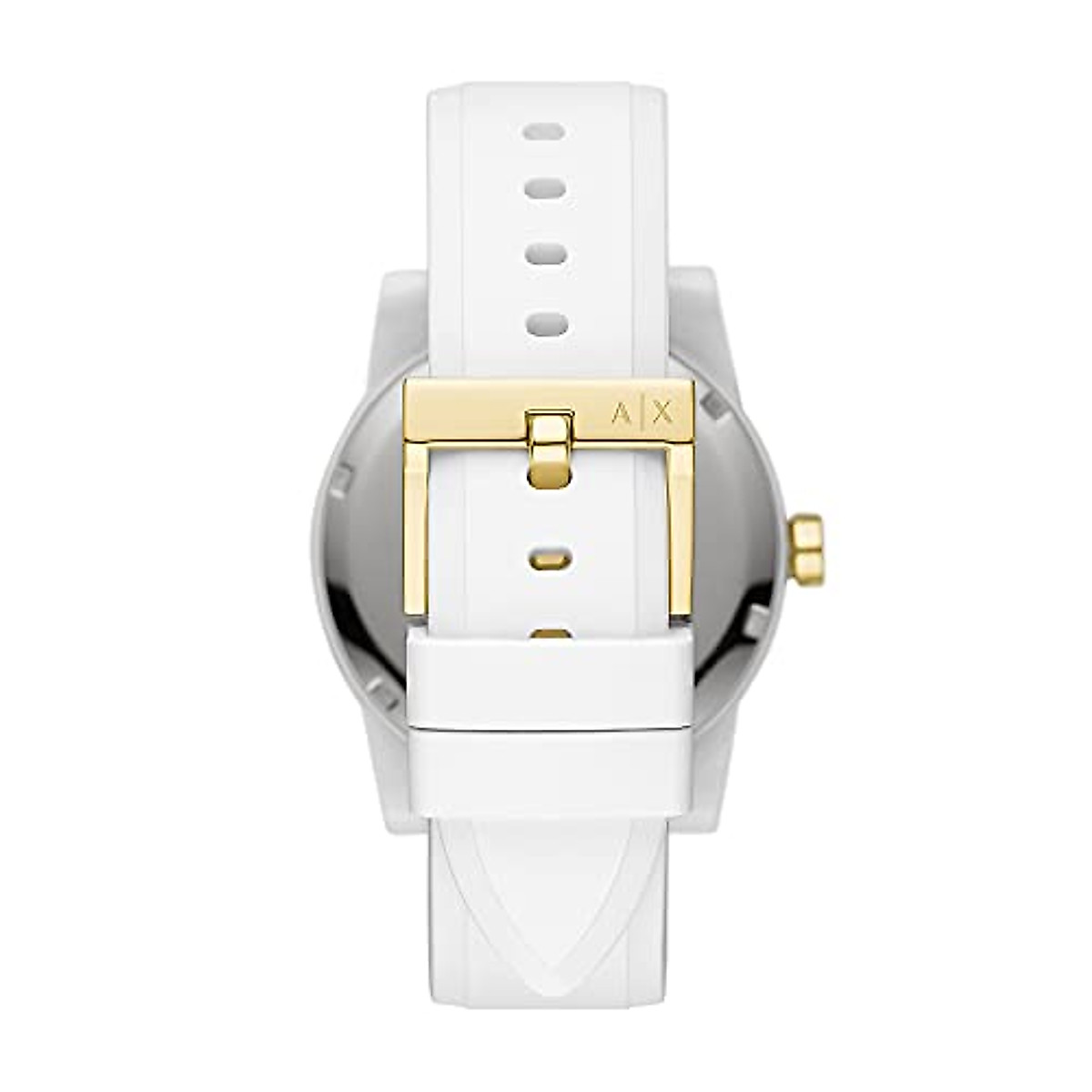 A|X ARMANI EXCHANGE Women's Quartz Watch with Silicone Strap, White, 20 (Model: AX7126)