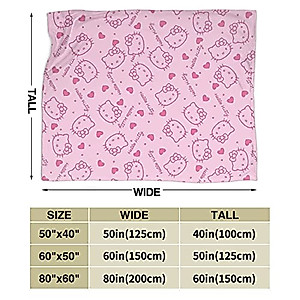 Kitty Cat Blanket Flannel Manga Soft Cozy Spider Throw Blanket for Couch Bed&Sofa 50"x40"