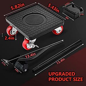 Furniture Dolly, 1300 Lbs Load Capacity Furniture Mover with Wheels and Brake, 360° Rotation Wheels Furniture Lifter Set for Moving Heavy Furniture, Refrigerator, Cabinet, Sofa