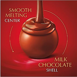 Lindt LINDOR Milk Chocolate Candy Truffles, Milk Chocolate with Smooth, Melting Truffle Center, 25.4 oz., 60 Count