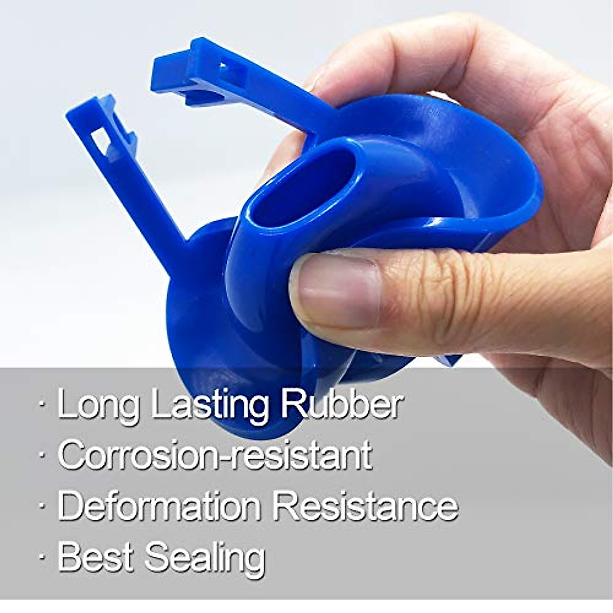 Toilet Flapper Replacement kit 2 inch (2 Pack) Universal for American Standard Toilet Easy to Install with Stainless Chain & Long Lasting Rubber fit 2'' Flush Valve Toilet Leaking Flapper