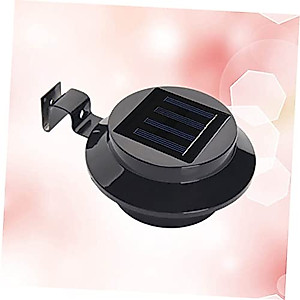 Uonlytech Outdoor Lantern 3 White Yard Gutter Lights Outdoor Post Fence Roof Lamp Warm Light Environmental Black Solar LED Wall/Cap Step Garden for Powered Led Outdoor Lights