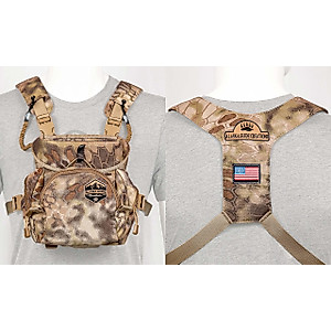 Alaska Guide Creations Denali ROK7 X56 Series HBS | Binoculars and Rangefinders Field Case Bag | Binocular Harness for Comfort and Quick Access (Realtree Excape)