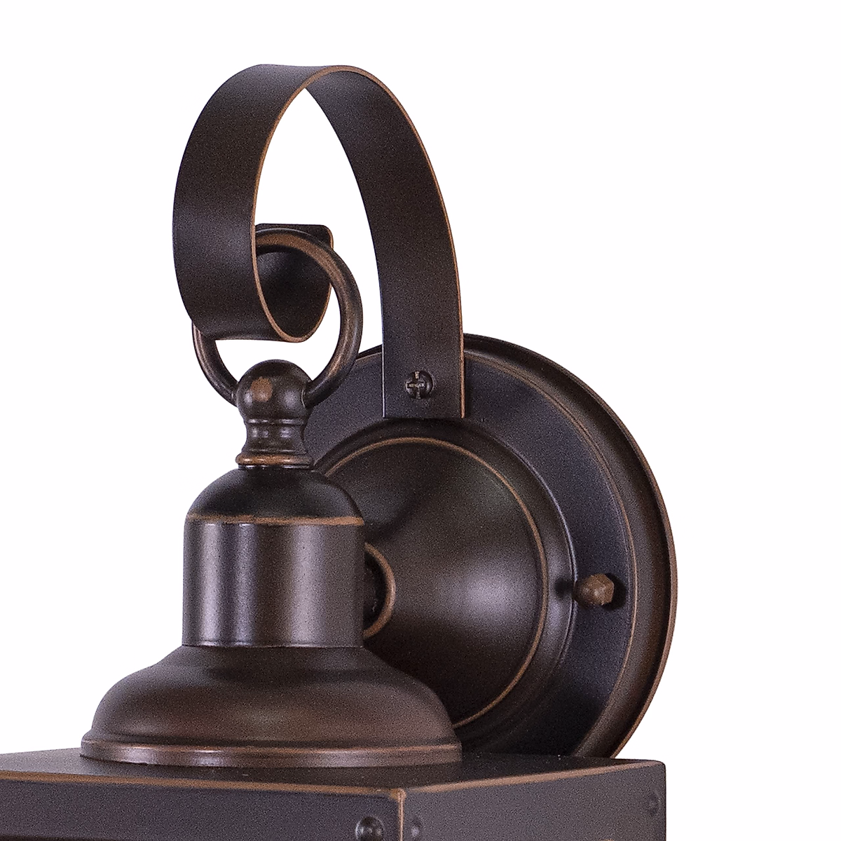 VAXCEL Yellowstone 1 Light Bronze Rustic Moose Tree Outdoor Wall Lantern Clear Glass