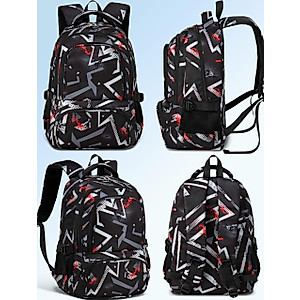 BLUEFAIRY Boys Backpacks for Teenage Kids Elementary School Bags Sturdy Middle School Bookbags Lightweight Waterproof Presents Gift Age 5-10