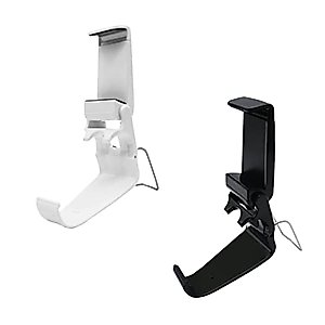SOLUSTRE Stand Holder 2pcs Controller Black White Phone Organizer Gamepad Conter One Display Mobile Holder with Bracket for Stands Clip Game Gaming Compatible Rack Cellphone