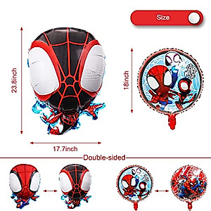 Spidey and His Amazing Friends Foil Balloons, Spidey Birthday Party Balloon Decorations