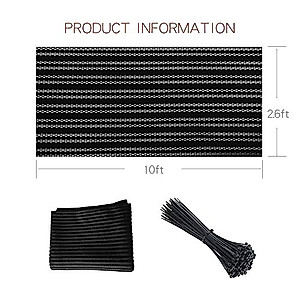 MAYbabe Netting- Banister Guard for Child, Safety Net, Rail Balcony Banister, Stair Net.Patios or Balcony Use.Safety for Indoor&Outdoor(10ft-Black-First Generation)