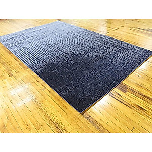 Unique Loom Del Mar Collection Area Rug - Jennifer (10' 6" x 16' 5" Rectangle, Blue/ Navy Blue)