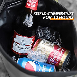 Iculbag Small Cooler Backpack Insulated Waterproof 20L/25Cans Backpack Coolers Insulated Leak Proof Roll Top Outdoors Ice Lunch Bags for Men Women Beach Camping Hiking Picnic Travel 18 Hours Cooling