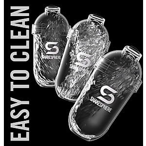 SHAKESPHERE Tumbler STEEL: Protein Shaker Bottle Keeps Hot Drinks HOT & Cold Drinks COLD, 24 oz. No Blending Ball or Whisk Needed, Easy Clean Up Great for Shakes, Smoothies (Matte-Black)