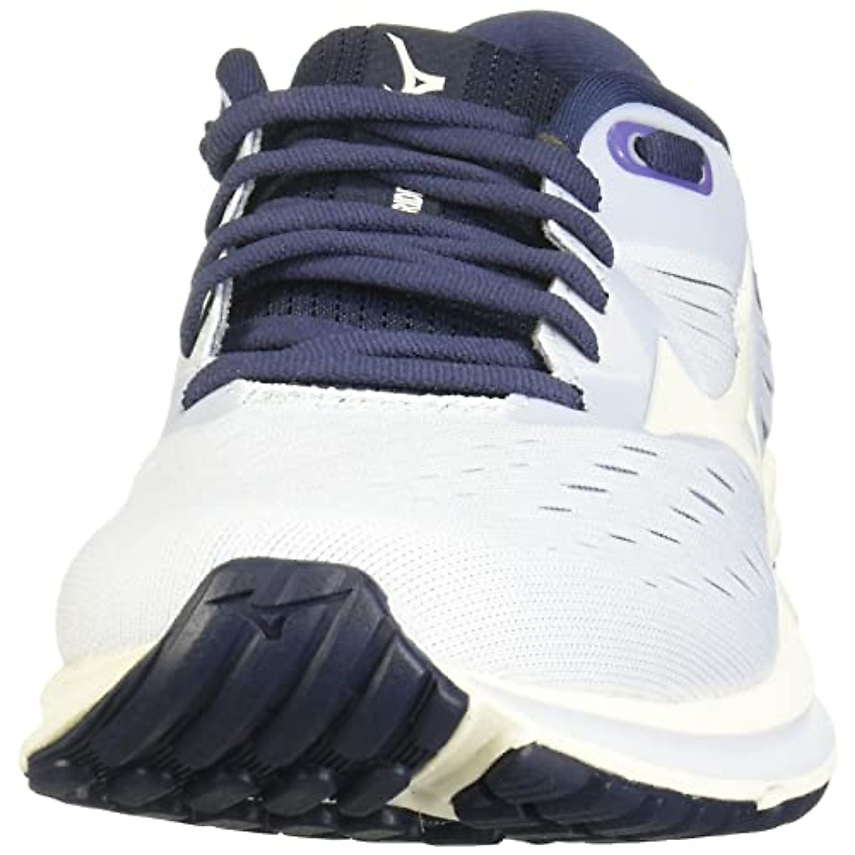 Mizuno womens Wave Rider 24 Running Shoe, Arctic Ice-snow White, 9.5 Wide US