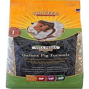 Sunseed 36038 Vita Prima Sunscription Guinea Pig Food - High Fiber Timothy Formula, 8 LBS