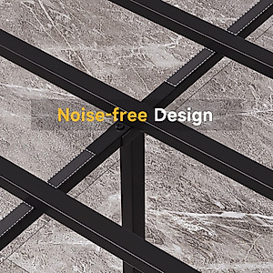 GAOMON Full Size Bed Frame, Metal Full Bed Platform Frame 14 Inch with 3 in 1 Steel Support, No Box Spring Needed Easy to Assemble Black Sturdy Bedframe - Full