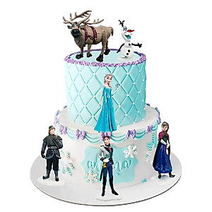 6 pcs Frozen Cake Topper, Frozen Birthday Party Supplies, Kids Birthday Cake Decoration.
