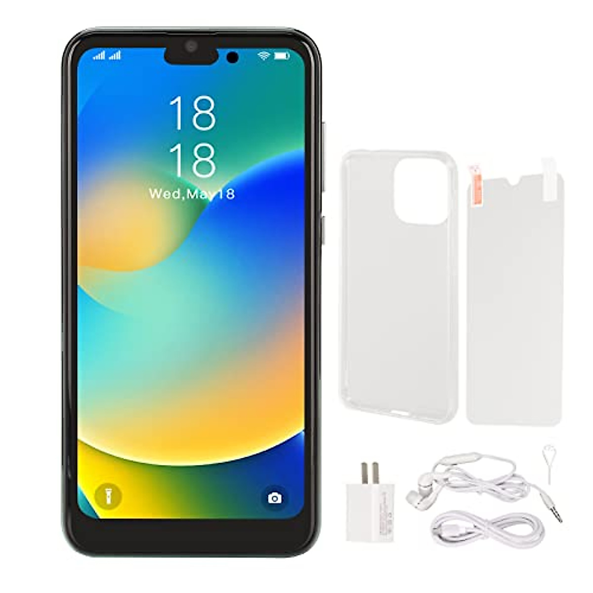 ciciglow 6.1in 3G Mobile Phone, i14 Pro Max Cheap Smartphone, 4GB RAM 32GB ROM, 8MP 16MP Camera, Face ID, for Android 11, 6800mAh, Bluetooth WiFi FM, Dual SIM (Green)(US)