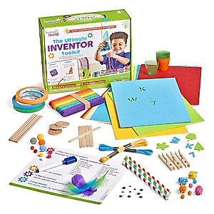 hand2mind Ultimate Inventor Toolkit, Ages 5+, Kids Inventing Kit, Ultimate Craft Kit, Science Projects for Kids, Engineering Toys for Kids, STEM Building Toys, Kids First Science Kit, STEM Activities