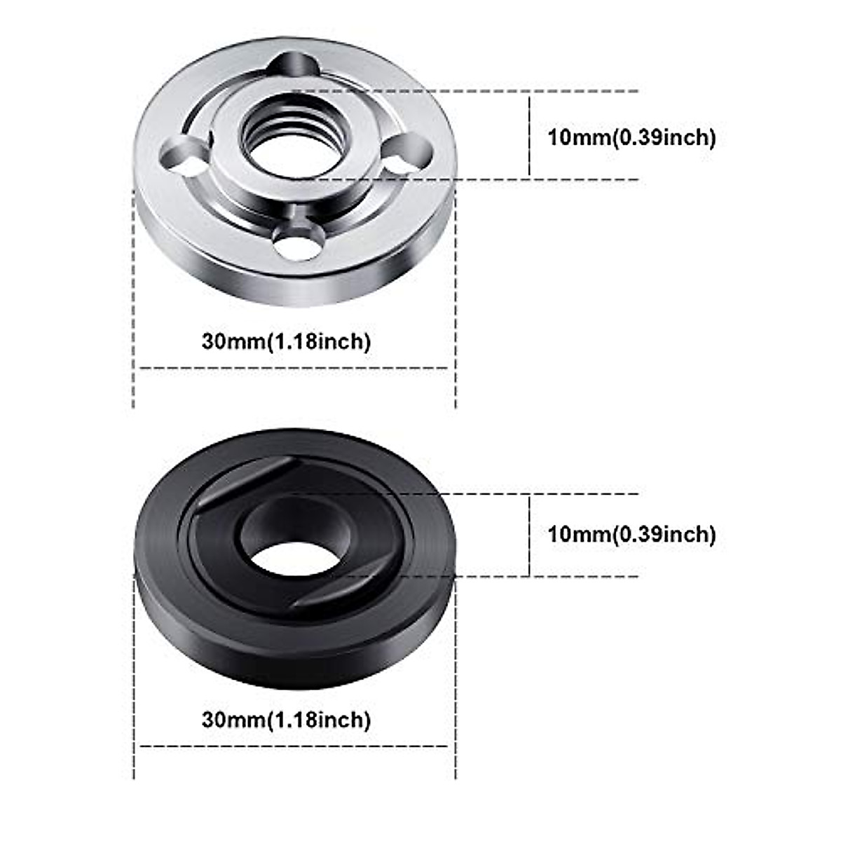100mm Angle Grinder Replacement Parts - Angle Grinder Spanner wrench, Grinder Inner Flange Nut & Grinder Outer Flange Nut Compatible with Makita