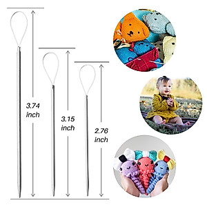 Wool Needles Colorful Bent Tip Tapestry Needles Large-Eye Aluminium Sewing Knitting Needles