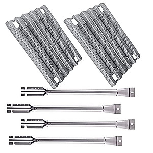 BBQration Replacement Kit for Nexgrill 720-0193 720-0432, Stainless Steel Repair Kit Parts Heat Plate, Grill Burner Tube Replacement for Kirkland 720-0193 720-0432 730-0432