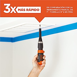 BLACK+DECKER Cordless Screwdriver, Alkaline (BCF601AA), 6 x 1 x 8 inches