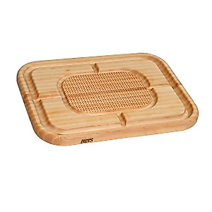 John Boos Block MN2418150-SM Carving Collection Pyramid Design Reversible Maple Cutting Board with Juice Groove, 24 Inches x 18 Inches x 1.5 Inches