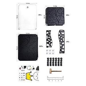 C.G Life 6-Tiers Stackable 24-30 pairs Freestanding Shoe Storage Cabinets with Adjustable Shelving,Black Shoe Shelf Organizer for Bedroom, Closet, Entryway, Dorm Room,Garage,Shoe Rack have 6 cubes