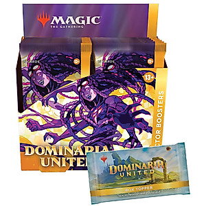 Magic The Gathering Dominaria United Collector Booster Box | 12 Packs + Topper Card (181 Magic Cards)