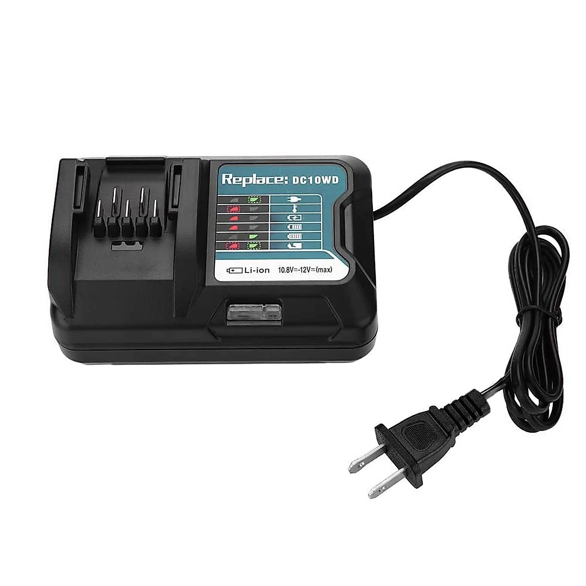 QCZRED 12V DC10WD Charger Compatible with Makita BL1040B BL1020B BL1021B BL1016 Bl1041B Battery Replace for Makita 10.8V-12V DC10WD DC10SB DC10WC DF031D