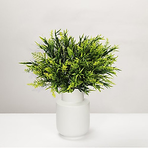THE BLOOM TIMES Artificial Greenery Stems Pack of 6, Fake Foliage Plants Faux Flowers for Home, Wedding, Garden, Farmhouse, Garden, Patio, Indoor and Outdoor Decor in Bulk Wholesale