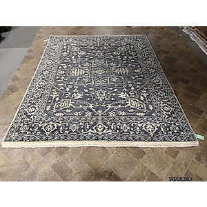 8' x 10' Gray New OUSHAK Rug Handmade Wool Capret#75795