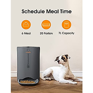 WOPET Automatic Cat Food Dispenser with Camera, 5G WiFi Automatic Cat Feeder with APP Control, 7L Automatic Dog Feeder with Timer Programmable,HD Camera for Voice and Video Recording