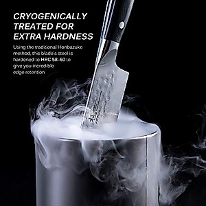 KYOKU Nakiri Knife - 7" - Shogun Series - Japanese VG10 Steel Core Damascus Blade - with Sheath & Case