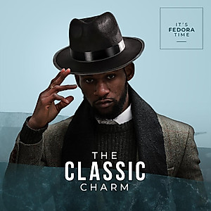 Funny Party Hats Black Fedora Gangster Hat Costume Accessory - Pack of 12