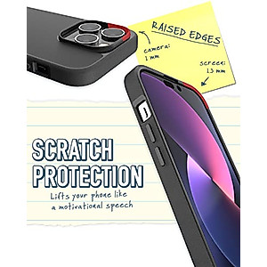 Smartish iPhone 14 Pro Slim Case - Gripmunk Compatible with MagSafe [Lightweight + Protective] Thin Grip Cover with Microfiber Lining - Black Tie Affair