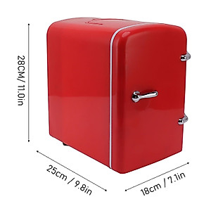 TOPINCN Portable Mini Fridge Cooler, 4 Liter Capacity Personal Travel Refrigerator for Snacks Lunch Drinks Cosmetics, Desk Home Office Dorm (US Plug)