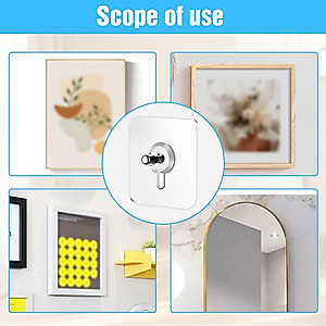Drill Free Adhesive Hooks, 2024 Upgraded Adhesive Wall Mount Screw Hooks, Hang On Wall Without Nails, Command Hooks for Hanging Pictures for Home Kitchen (3, 2.36 * 2.36 in)