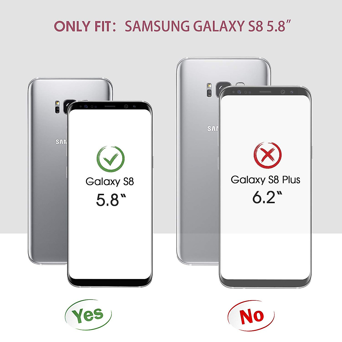 BENTOBEN Case for Galaxy S8 5.8", Heavy Duty Full Body Rugged Shockproof Hybrid Three Layer Hard Plastic Soft Rubber Bumper Protective Phone Cases Cover for Samsung Galaxy S8 5.8", Wine Red/Burgundy