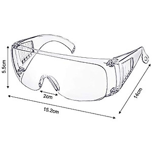 Frienda Safety Goggle Glasses Clear Safety Goggles Anti-Fog Protective Polycarbonate Eyewear with Impact Resistant Lens for Construction Laboratory Outdoor Work Eye Protection (6 Pairs)