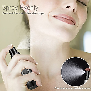 Fivexing 4Pcs Refillable Perfume Atomizer Bottles，Portable Mini Separate Perfume Bottle，Travel and Outings Spray Boxes Dispensers 5ml/0.2oz(Black)