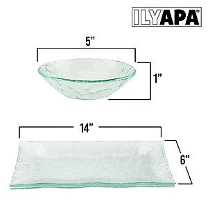 Ilyapa 3 Tier Server Stand with Trays & Bowls - Tiered Serving Platter - Perfect for Cake, Dessert, Shrimp, Appetizers & More