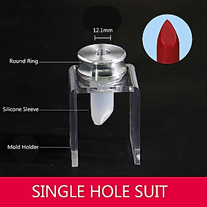 3 Set DIY Lipstick Mold Set Silicone Lipstick Making Mould Lip Balm Maker Cosmetic DIY Mold for 12.1mm Lipstick Tube