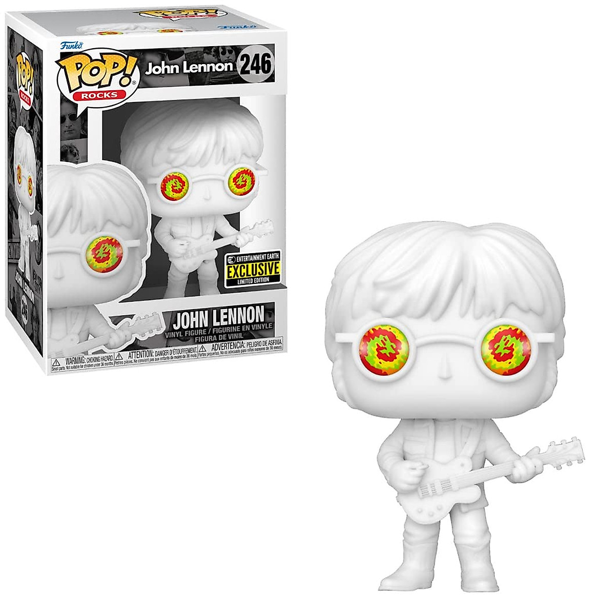 POP John Lennon with Psychedelic Shades Entertainment Earth Exclusive Funko Vinyl Figure (Bundled with Compatible Box Protector Case)