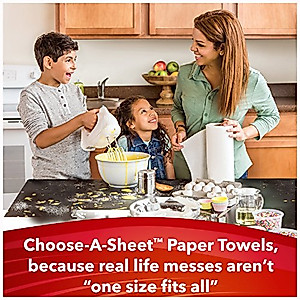 Scott Choose-A-Sheet Regular Roll Paper Towels, 6 Count (Pack of 4) White, Quick Absorbing Ridges for Easy Cleanup